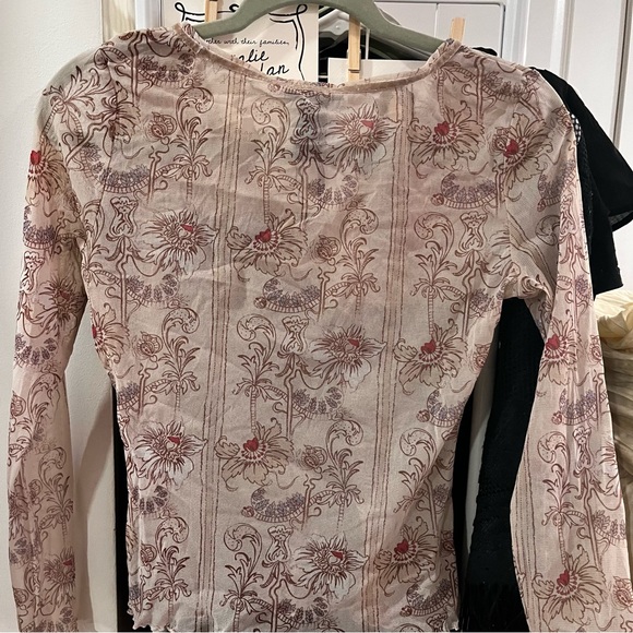 The Limited | Tops | The Limited Floral Embroidered Sheer Top Vintage ...